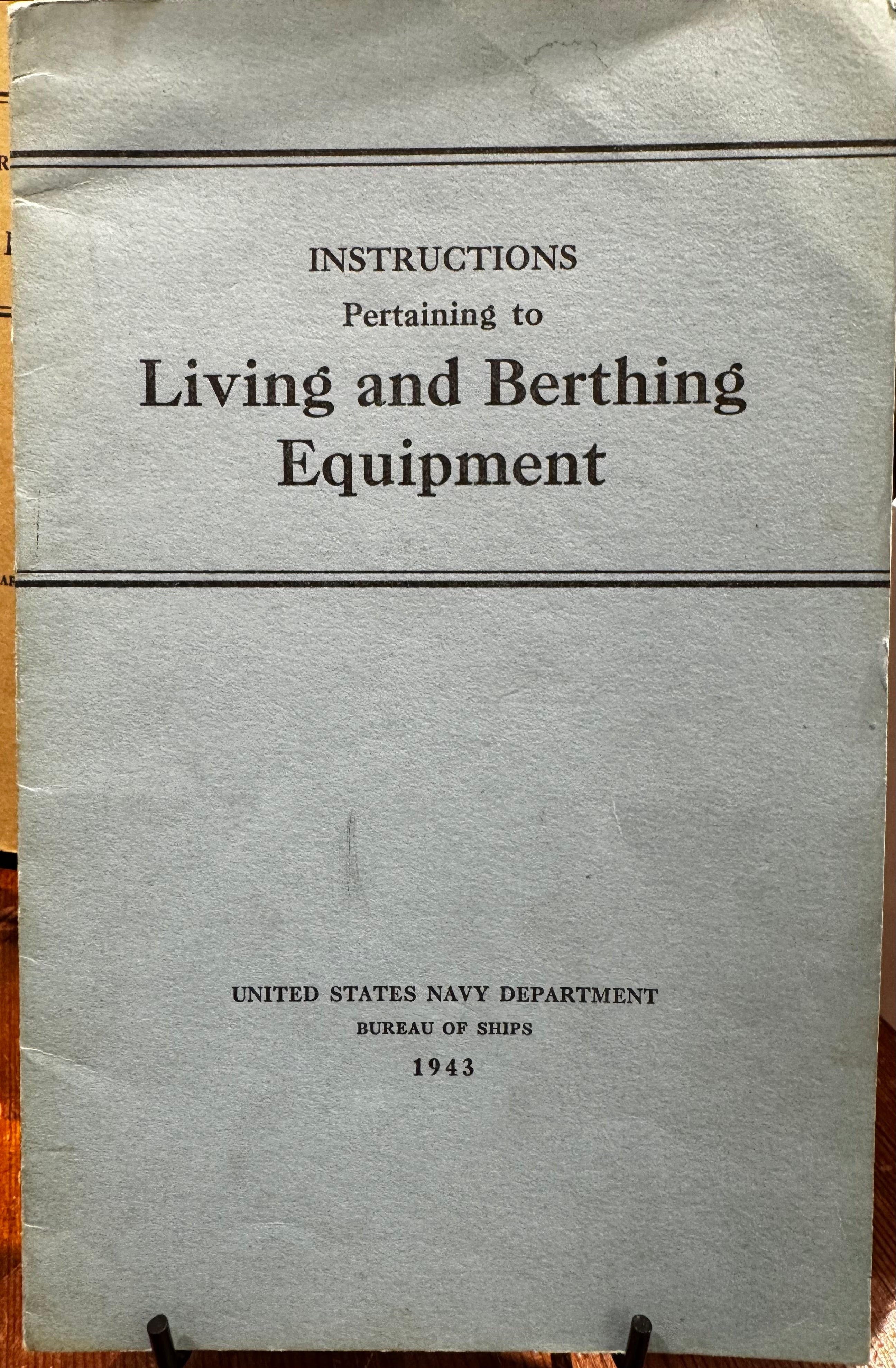 Living and Berthing Equipment - 1943 - United States Navy – The ...