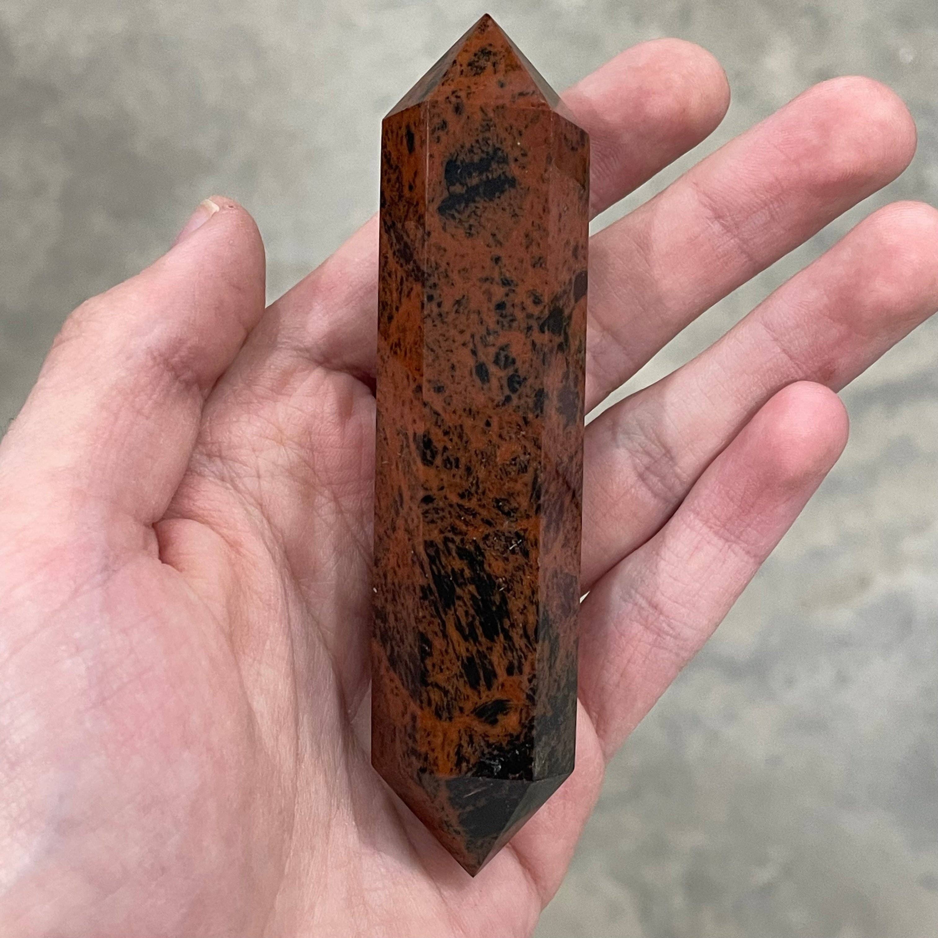 Mahogany Obsidian Double Terminated Obelisk – The Wayfinder Society